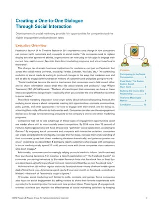 Creating a One to One Dialogue Through Social Interaction | PDF