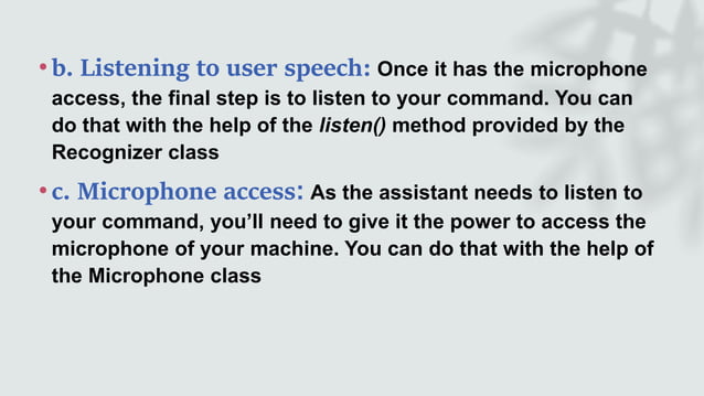 Python project based on virtual assistantpptx | PPTX