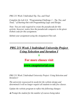 Prg 211 Enhance teaching-snaptutorial.com