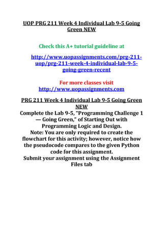 PRG 211 Entire Course NEW | DOCX