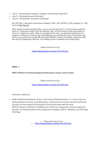 Prg 218 entire course | PDF