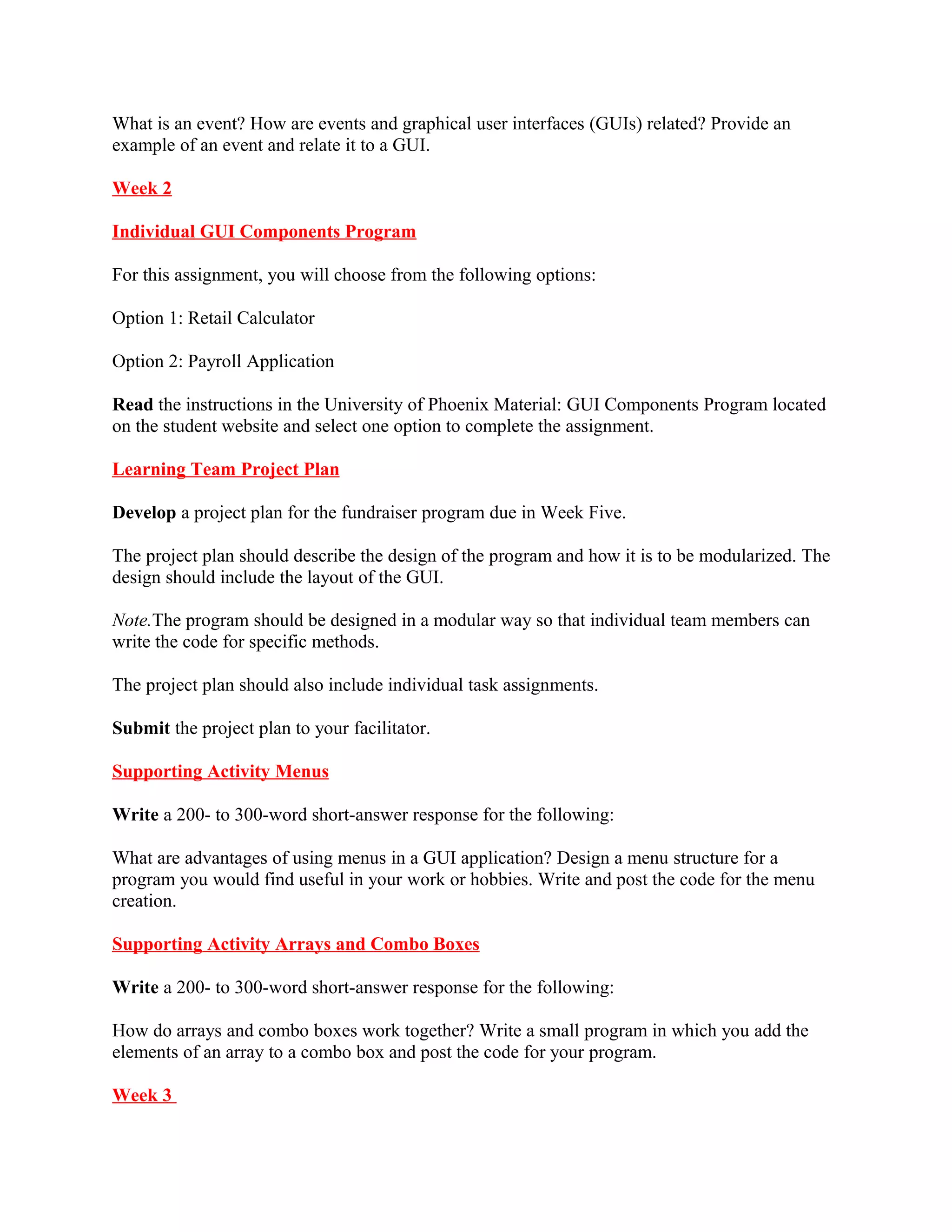 Prg 421 entire course | PDF