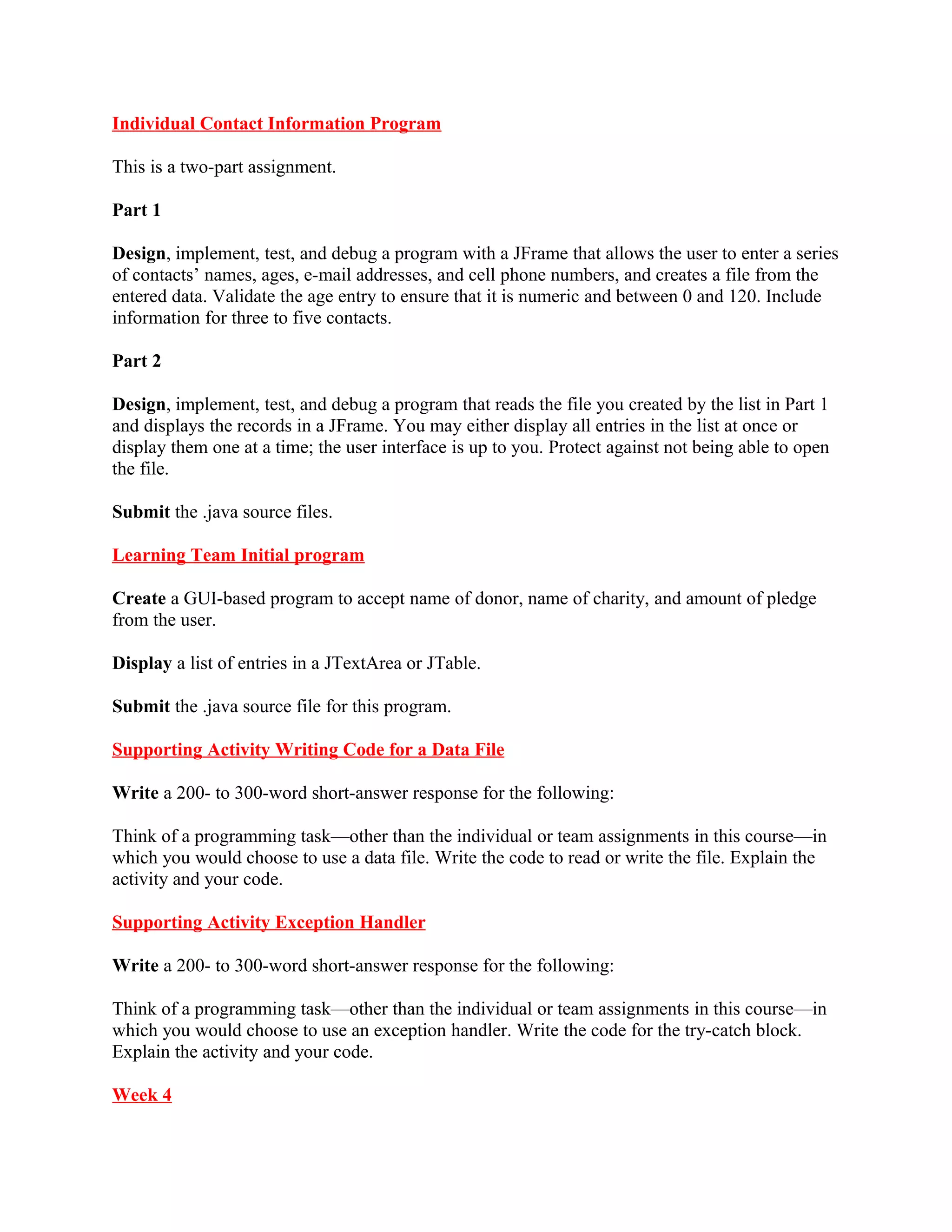 Prg 421 entire course | DOC