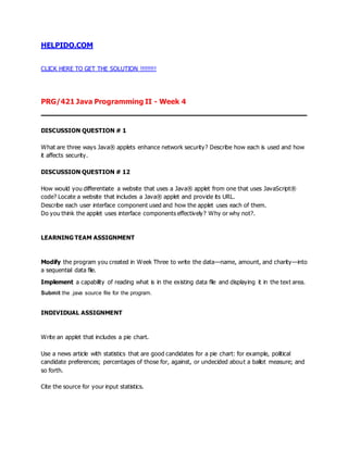 Prg 421 week 4 | PDF