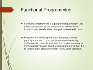 Prgramming paradigms | PPTX