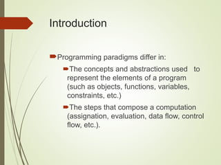 Prgramming paradigms | PPT