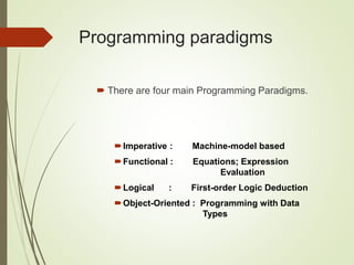 Prgramming paradigms | PPTX