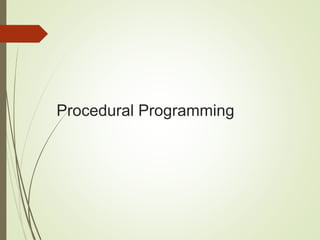 Prgramming paradigms | PPTX