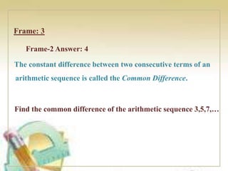 LINEAR PROGRAMMING-Arithmetic Sequences | PPTX