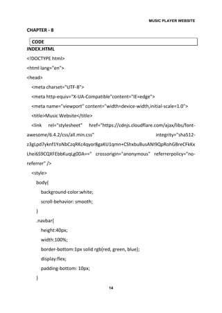 prgs(Music player website ) project repot.doc