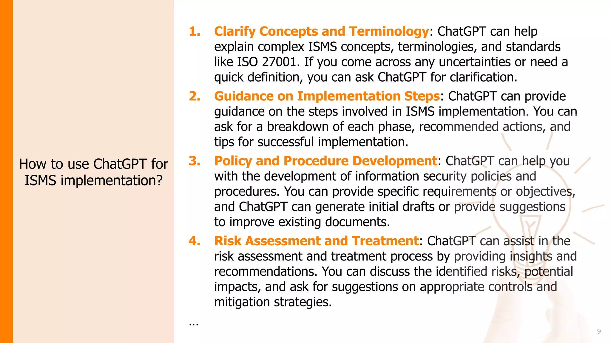 How to use ChatGPT for an ISMS implementation.pdf | Web Conferencing | Computer Software and ...