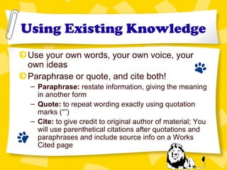 Prhs research, citing sources, and plagiarism | PPT