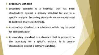 Priamary & Secondary standard | PPTX
