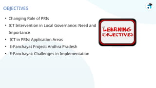 panchayati raj institution and e governance | PPTX