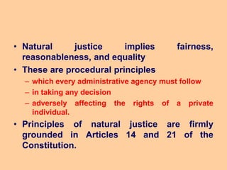 Principle of natural justice | PDF