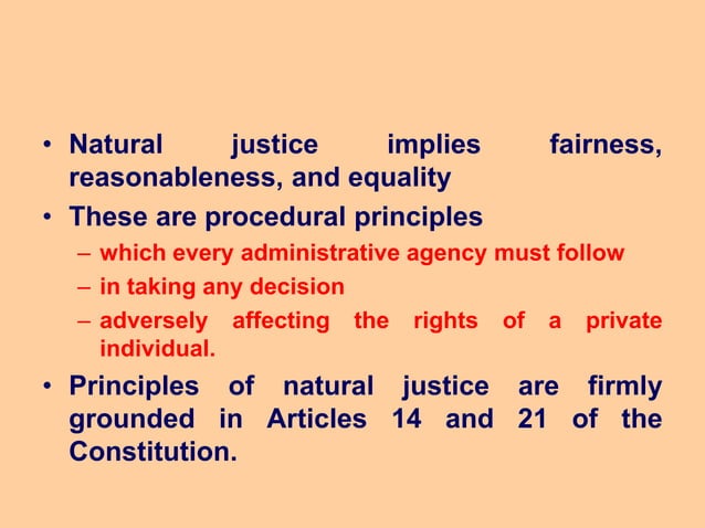 Principle of natural justice | PDF | Law