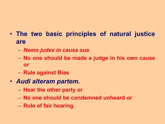 Principle of natural justice | PDF | Law