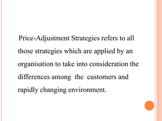 Price adjustment strategies | PPTX