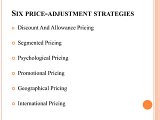 Price adjustment strategies | PPTX