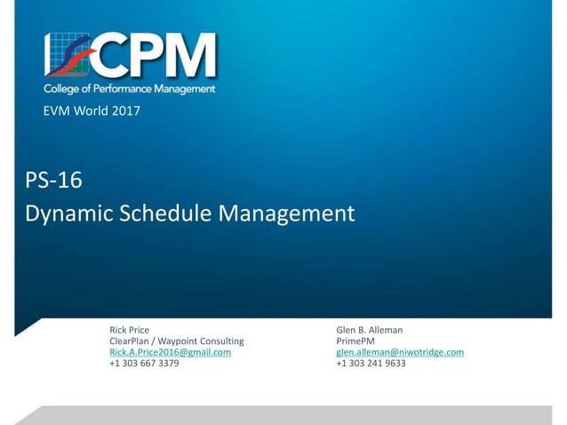 Dynamic Schedule Management | PPT