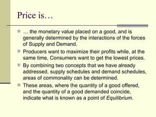 Price and Equilibrium | PPT