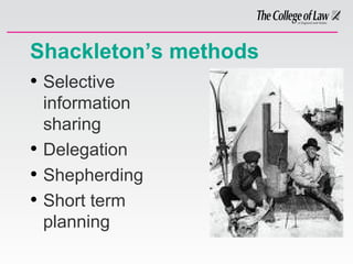 The Shackleton method in legal education | PPT