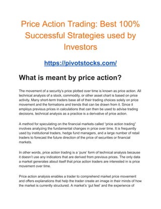 Price Action Trading Best 100% Successful Strategies used by Investors.pdf