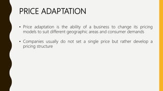 Price Adaptation - Product Mix Pricing | PPTX
