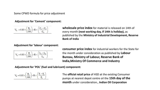 Price adjustment and escalation | PPTX