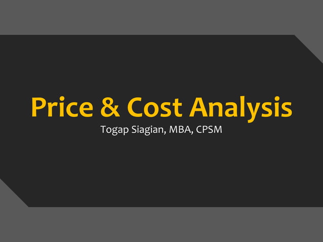 Price Analysis and Cost Analysis | PDF