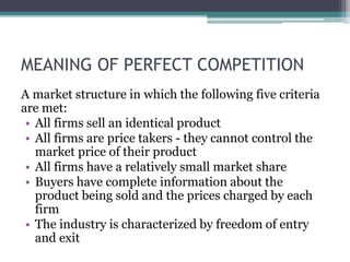 Price and output determination under perfec competition | PPTX