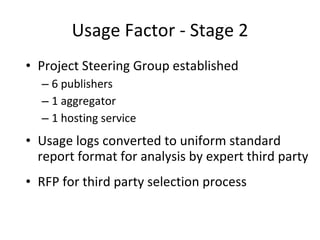 Usage Factor vs. Impact Factor: A case study with | PPT