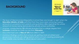 Analysis of school fees regulation in India | PPT
