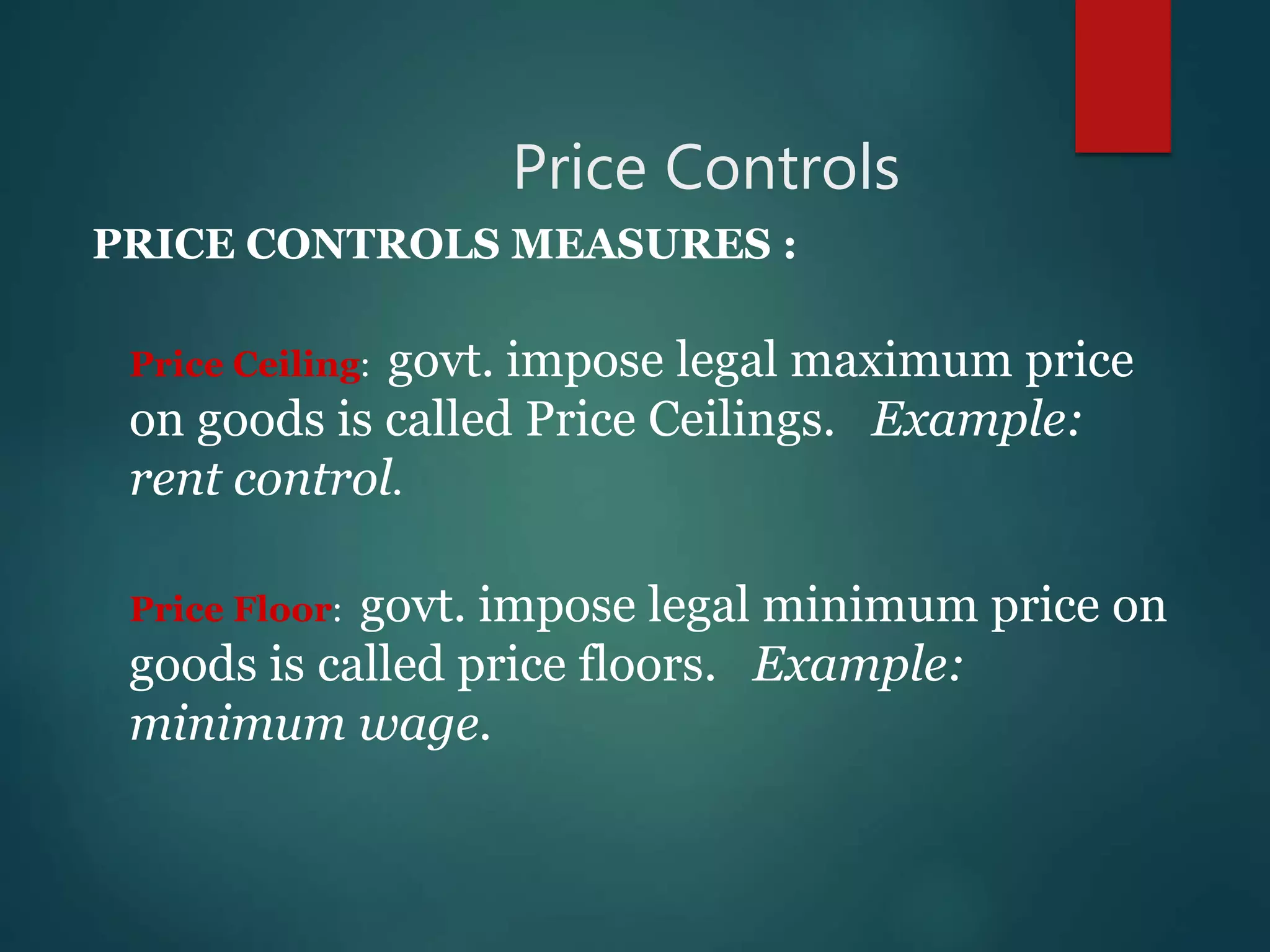 Price ceilings & price floors | PPTX