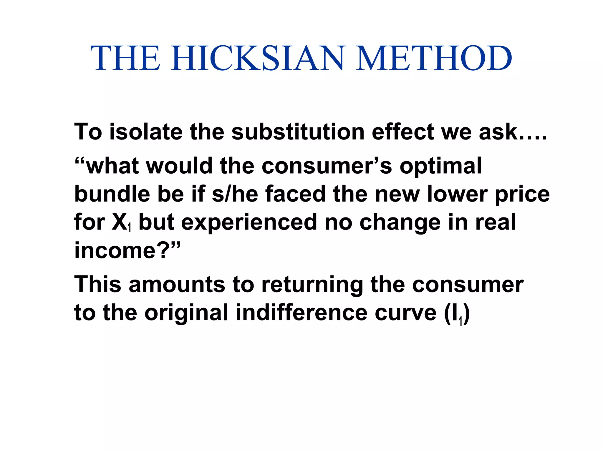 Price change income and substittution effects | PPT
