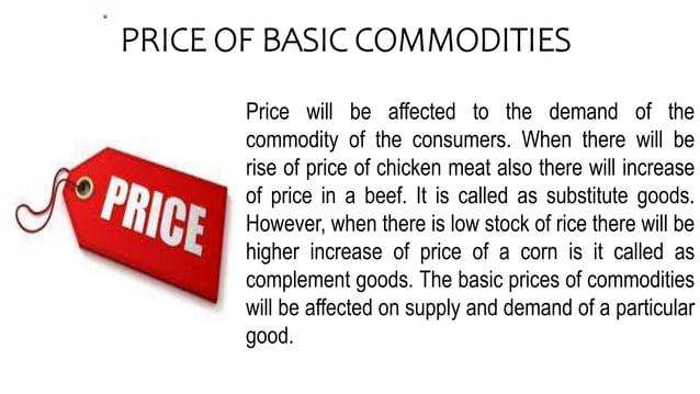 PRICE COMMODITIES.pptx | Commodities | Economy