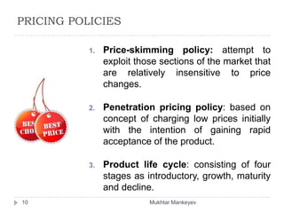 Price decisions and profitability analisys | PPTX