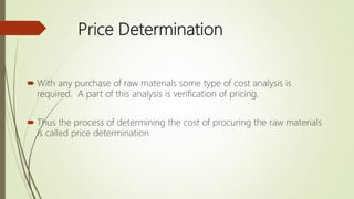 Price Determination and Forecasting in Procurement | PPTX