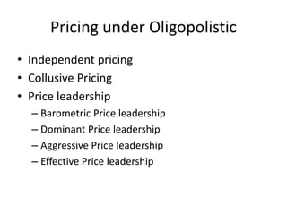 price determination under oligopoly | PPT