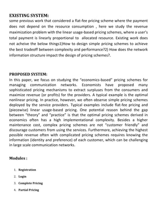 Price differentiation for communication networks | DOCX
