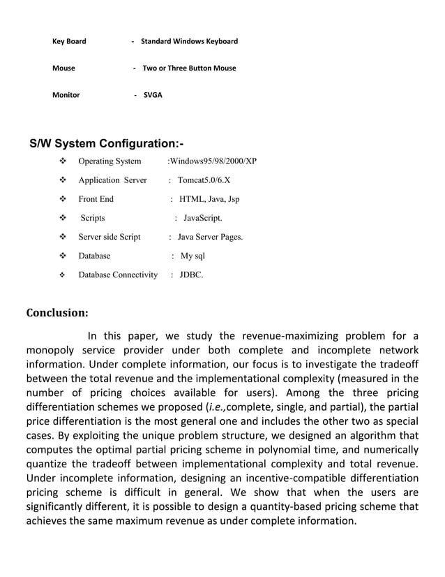 Price differentiation for communication networks | PDF