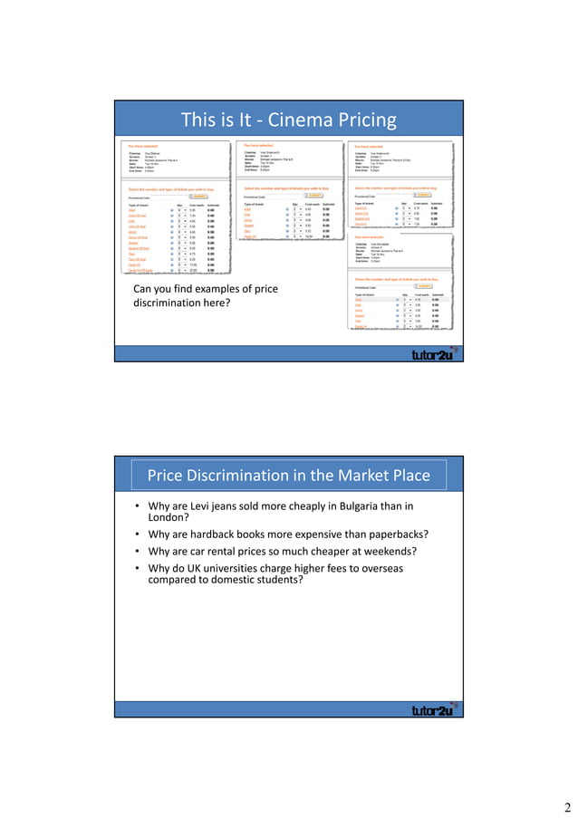 Price Discrimination - Revision Notes | PDF