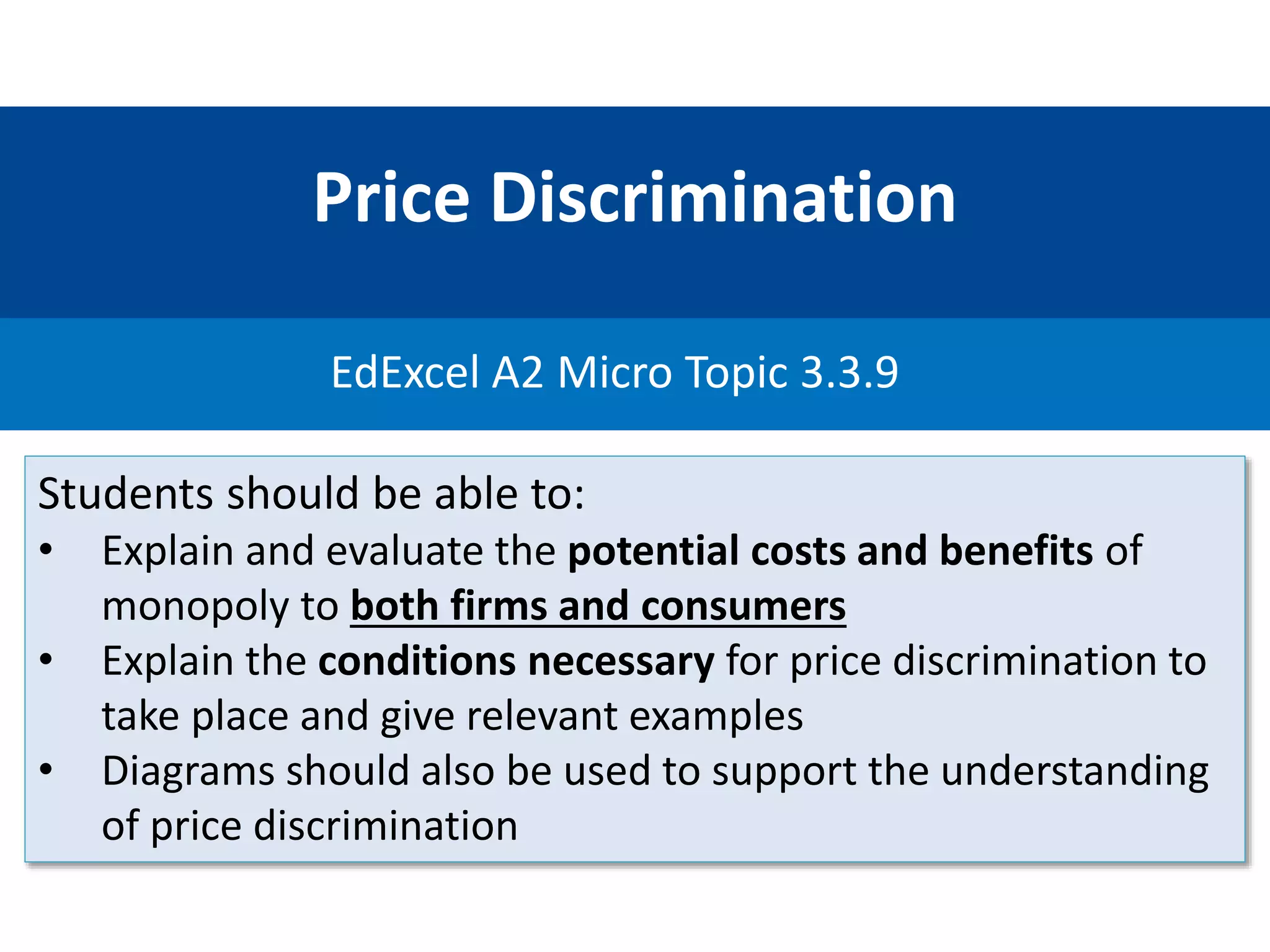 Price Discrimination | PPTX