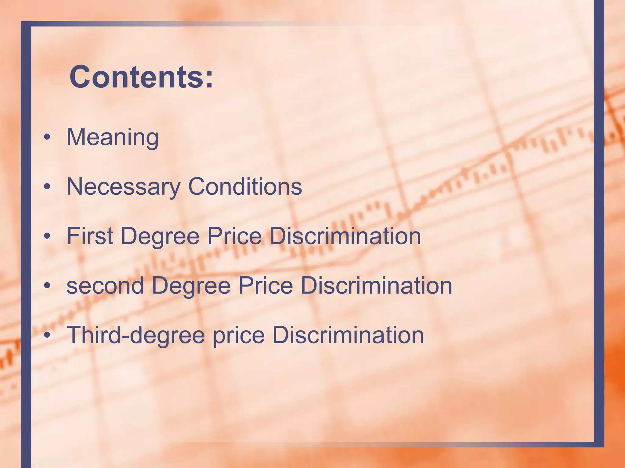 Price discrimination with graphical representation | PPTX