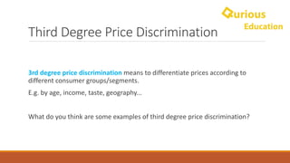 Price Discrimination Notes - A-level & IB Economics | PDF