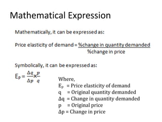 Price elasticity of demand | PPTX