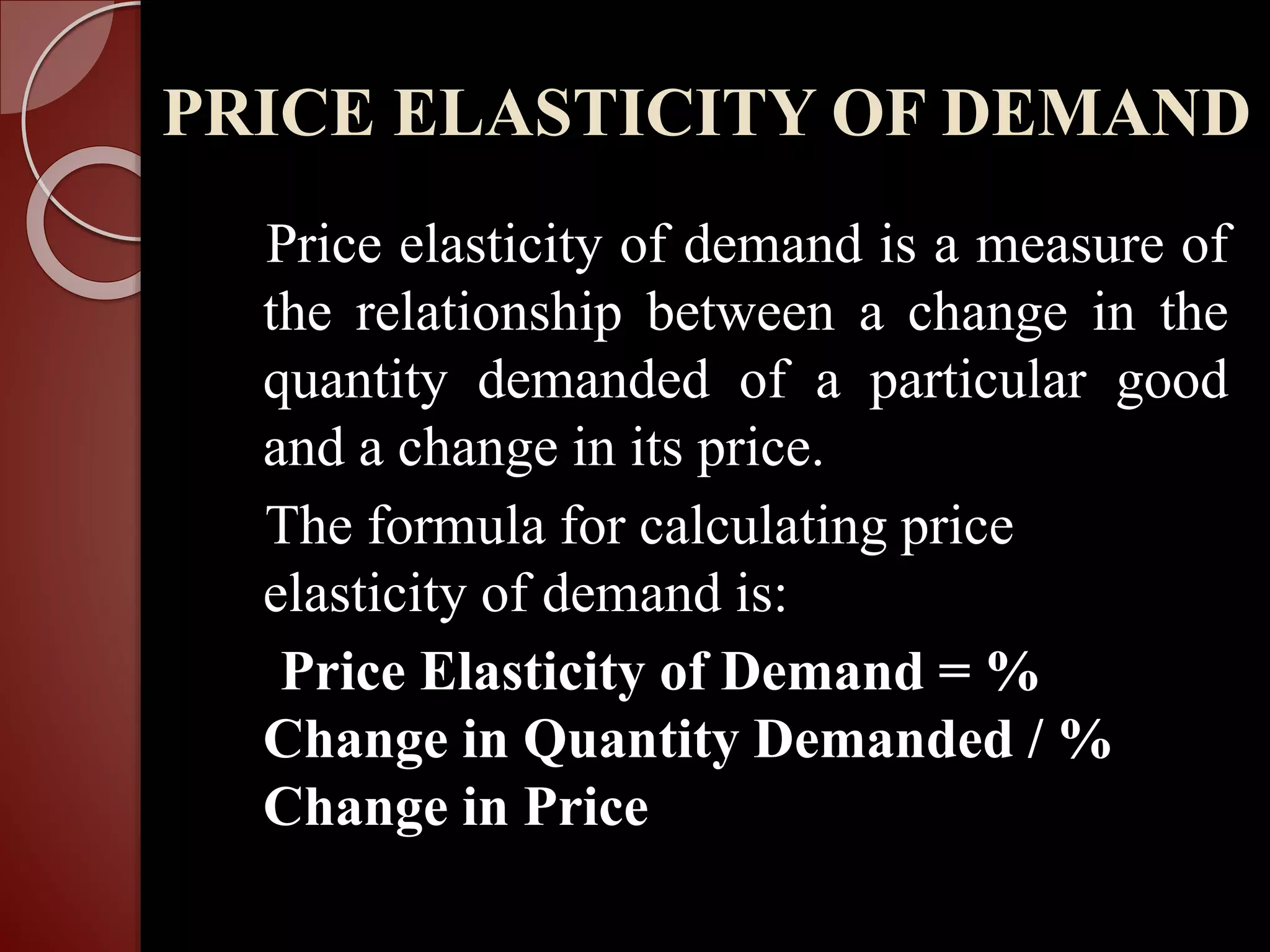 Price elasticity of demand | PPT