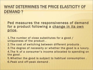 Price elasticity of demand | PPT