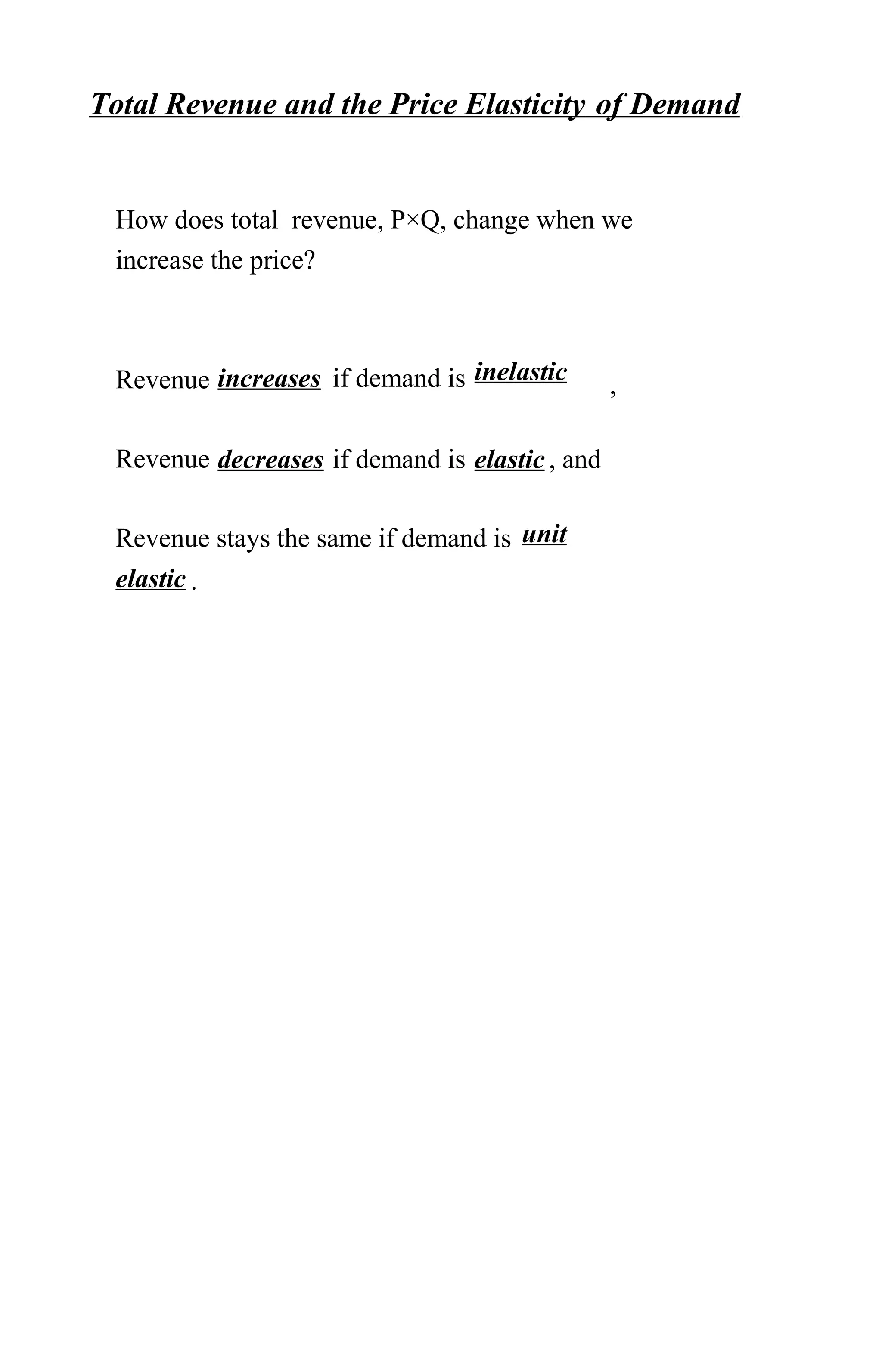 Price Elasticity of Demand | PDF