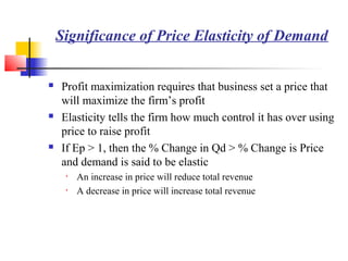 Price Elasticity of Demand | PPT